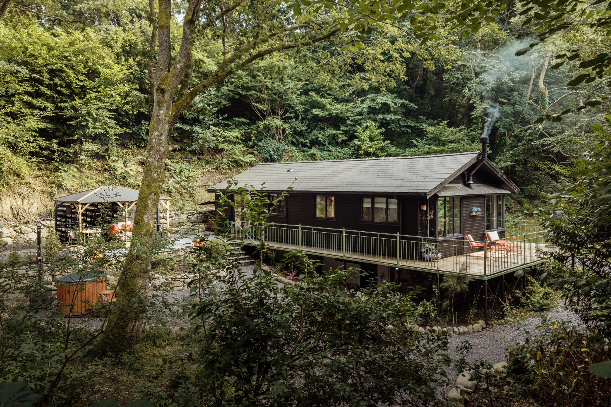 The Outpost | Luxury Snowdonia cabin with hot tub | Conwy, Wales